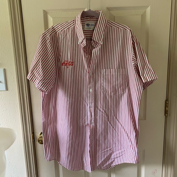 Riverside | Shirts | Large Vintage Riverside Redwhite Stripe Coke Cola ...